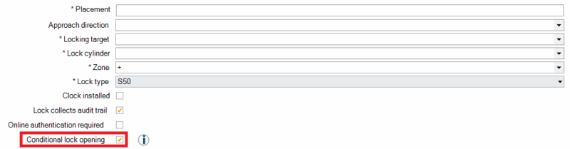 Conditional lock opening - iLOQ Support
